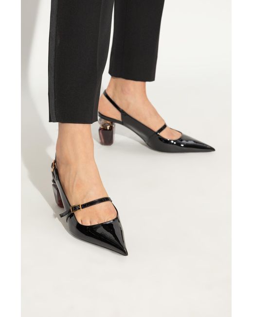 Versace High Heel Shoes in Black | Lyst