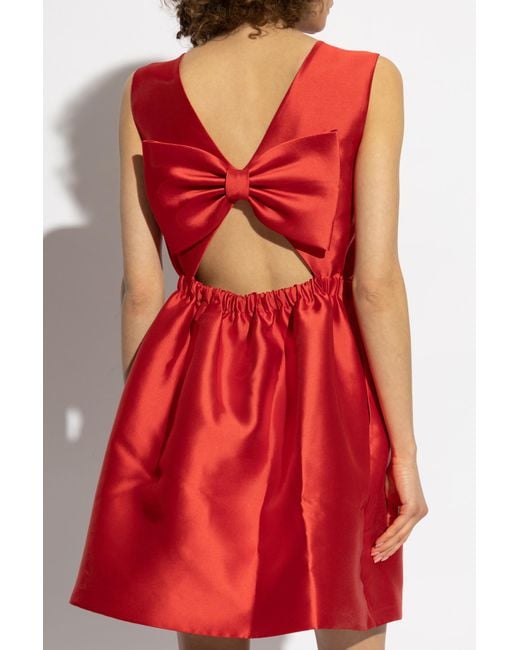 Kate Spade Dress With Decorative Bow On The Back in Red | Lyst