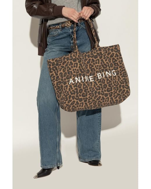 Anine Bing Shopper Bag "Leo" in Brown | Lyst UK