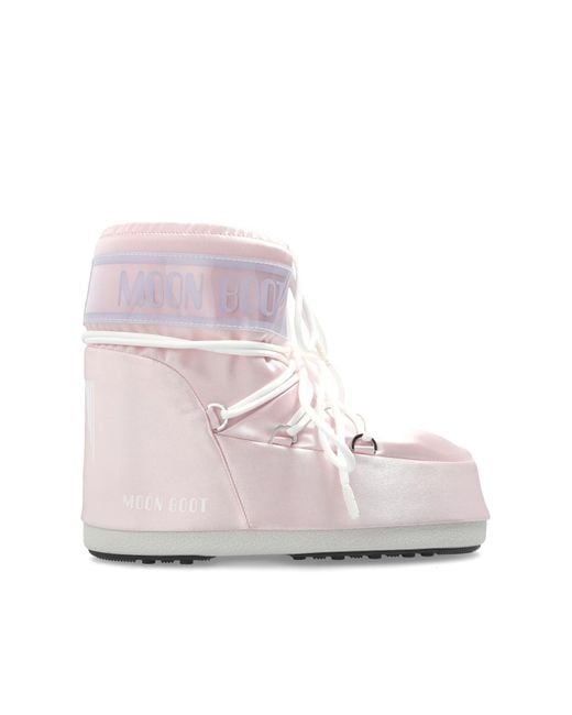 Moon Boot Snow Boots 'Icon Low Pearly' in Pink | Lyst UK