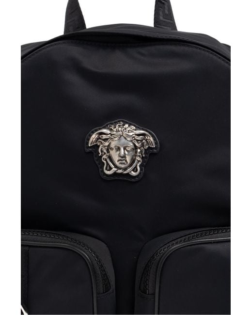 Versace Backpack With Medusa Head-Shaped Appliqué in Black for Men | Lyst
