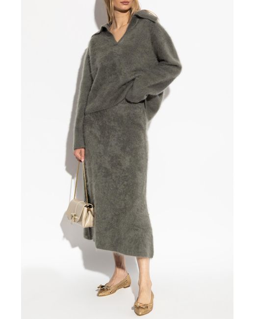 Lisa Yang Cashmere Skirt Asta in Gray | Lyst