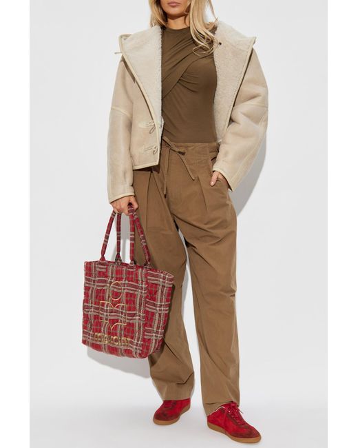 Isabel Marant Shearling Coat 'Amiel' in Natural | Lyst