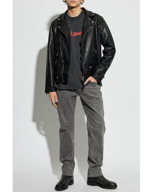 AllSaints Leather Jacket Milo in Black for Men | Lyst