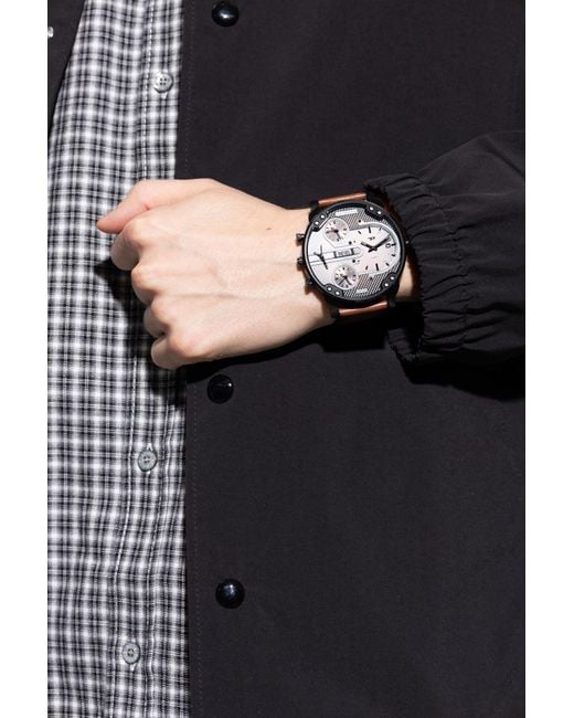 DIESEL Steel Watch "mr Daddy Slim", in Black for Men | Lyst UK