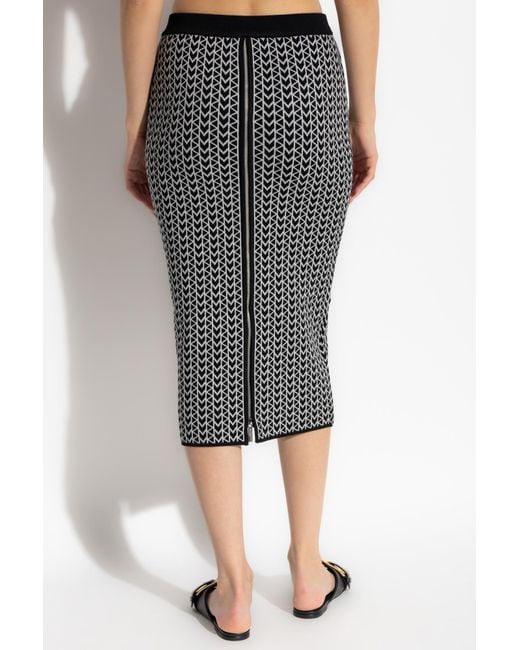 MICHAEL Michael Kors Monogram Skirt in Black | Lyst