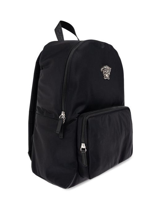 Versace Backpack With An Application in Black for Men | Lyst