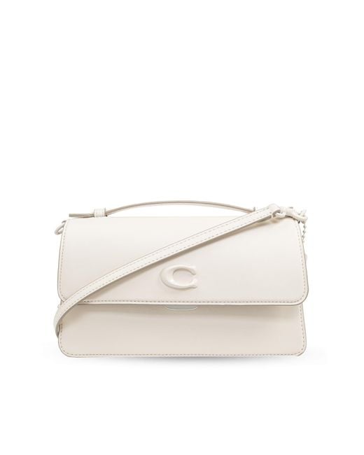 COACH Shoulder Bag 'Juno' in Natural | Lyst