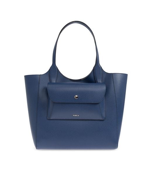 Furla "Lea Medium" Shopper Bag in Blue | Lyst