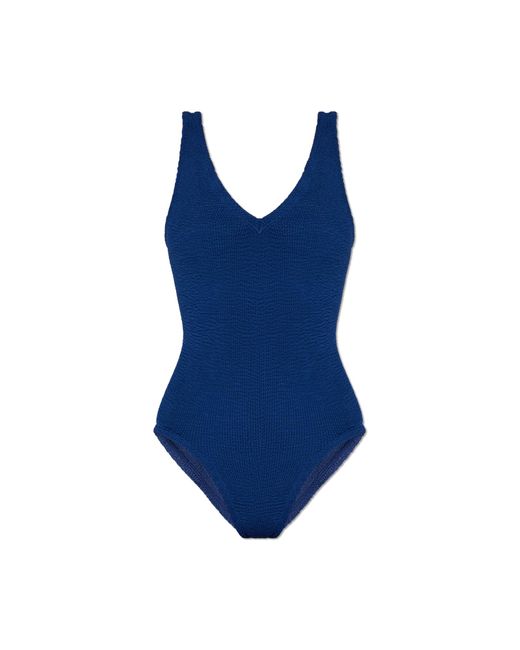 Hunza G One-Piece Swimsuit 'Sadie' in Blue | Lyst Hunza G One-Piece Swimsuit 'Sadie' in Blue | Lyst