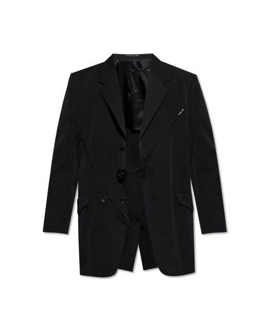 Yohji Yamamoto Blazer With Zippers in Black for Men | Lyst