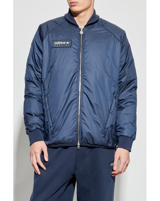 adidas Originals Jacket With Logo Patch in Blue for Men | Lyst UK