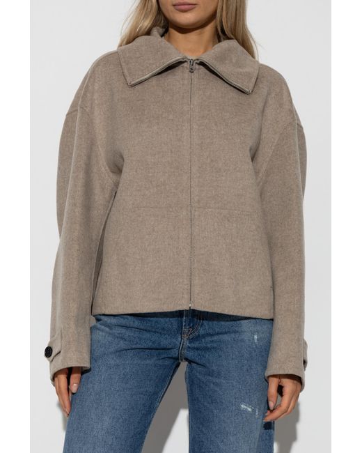 Acne Studios Wool Jacket in Brown | Lyst UK