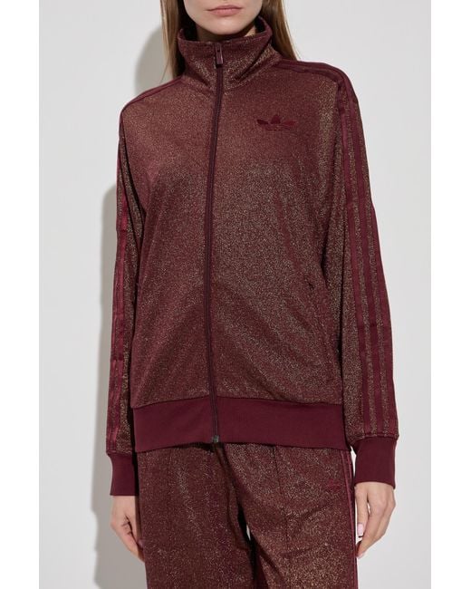 adidas Originals Sweatshirt With Lurex Thread in Red | Lyst UK