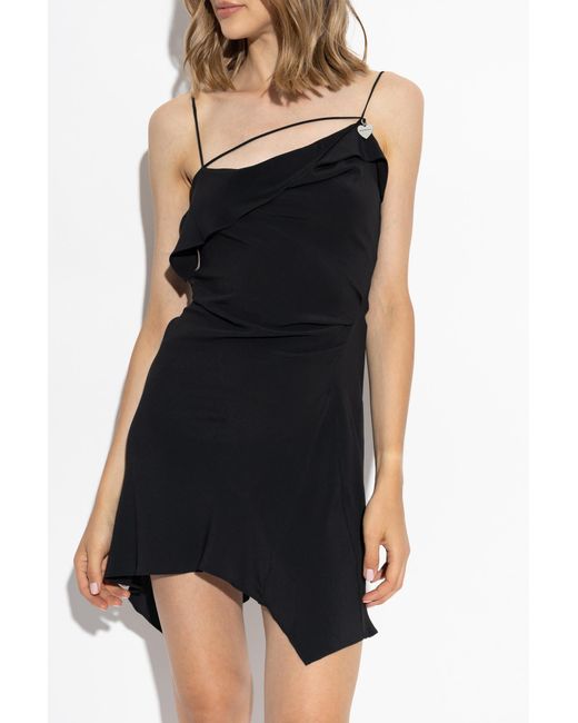 Acne Studios Dress With Silk Finish in Black | Lyst
