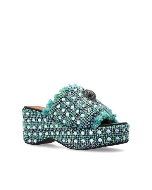 Kurt Geiger Wedge Sandals, in Green | Lyst