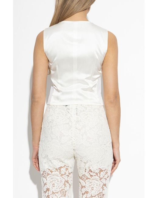 Dolce & Gabbana Vest Made Of Combined Materials in White | Lyst UK