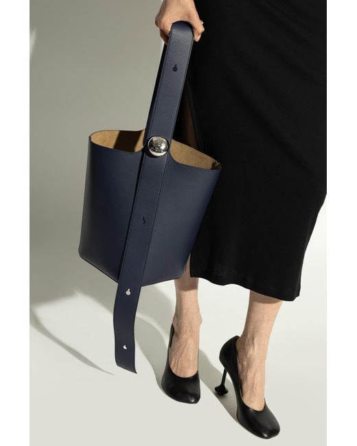 Loewe Pebble Medium Bucket-Style Shoulder Bag in Black | Lyst