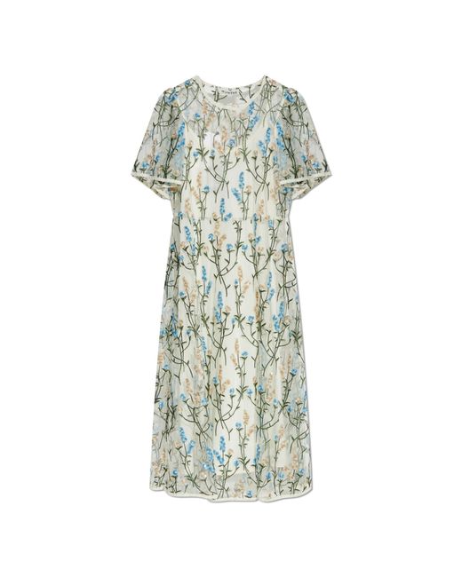 Munthe Dress With Floral Motif in White | Lyst
