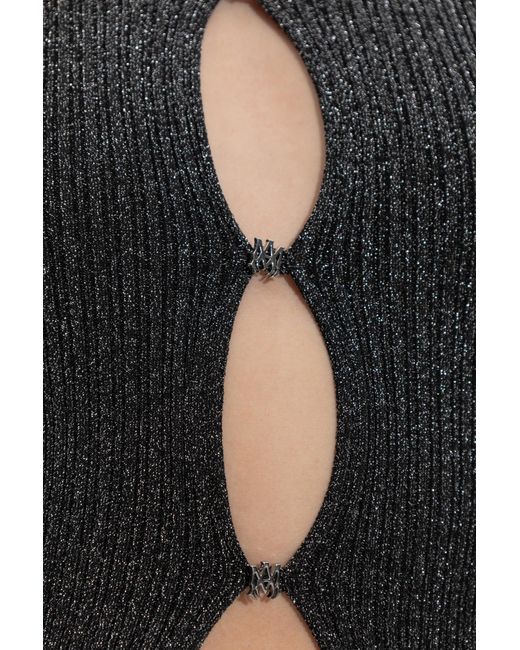 Amiri Cardigan With Metallic Thread in Black | Lyst UK