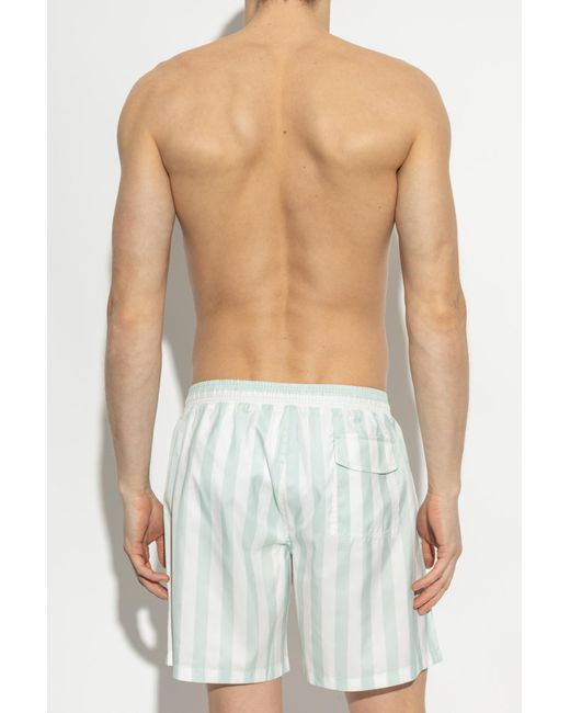 Brioni Swim Shorts With Striped Pattern in Blue for Men | Lyst