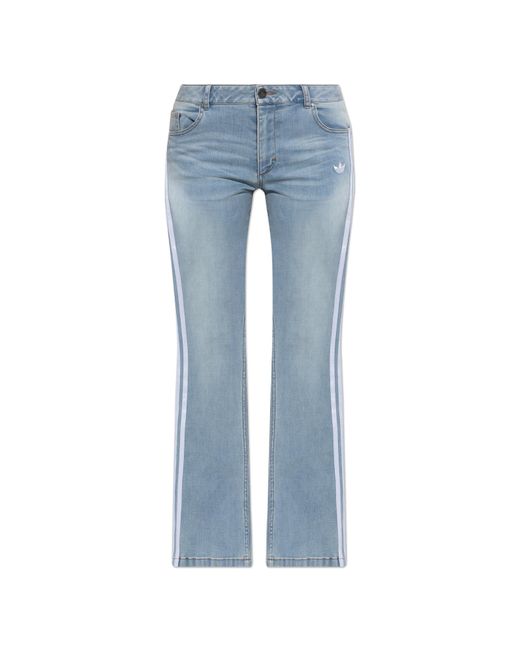 adidas Originals Flared Leg Jeans in Blue | Lyst