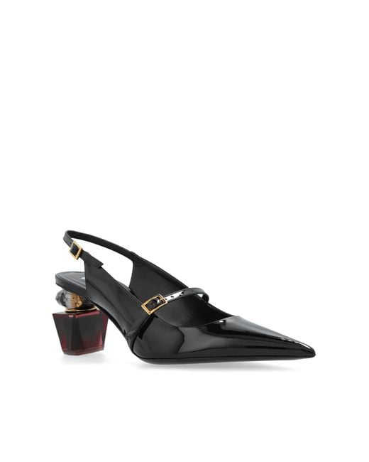 Versace High Heel Shoes in Black | Lyst