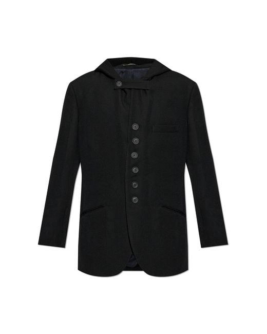 Yohji Yamamoto Blazer With Hood in Black for Men | Lyst