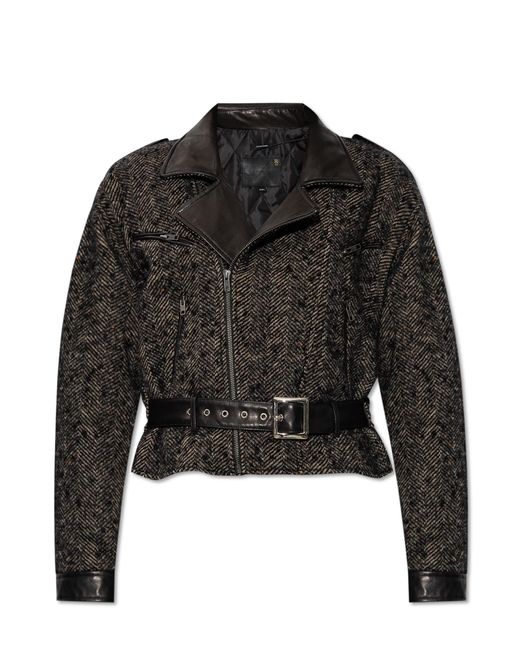 R13 Wool Jacket in Black | Lyst