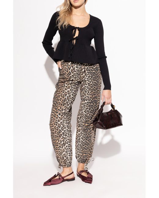 Ganni Shoes With Bow in Red | Lyst