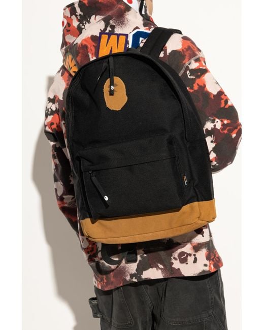 A Bathing Ape Backpack With Logo in Black for Men | Lyst
