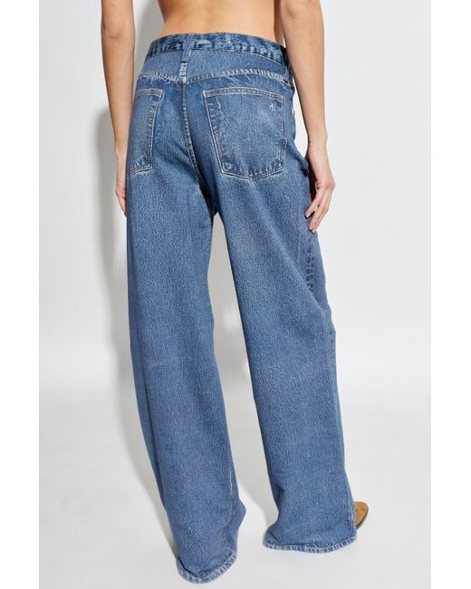 Rag & Bone Wide-Leg Trousers in Blue | Lyst UK