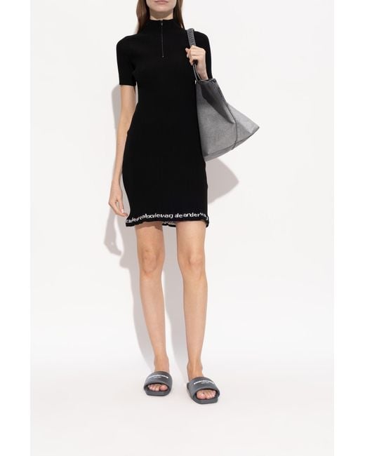 Alexander Wang Slides With Embossed Logo in White | Lyst
