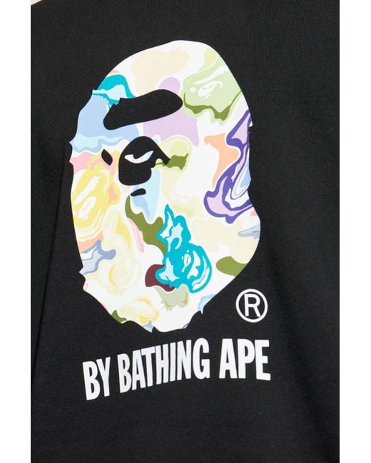 A Bathing Ape Sweatshirt With Logo in Black for Men | Lyst UK
