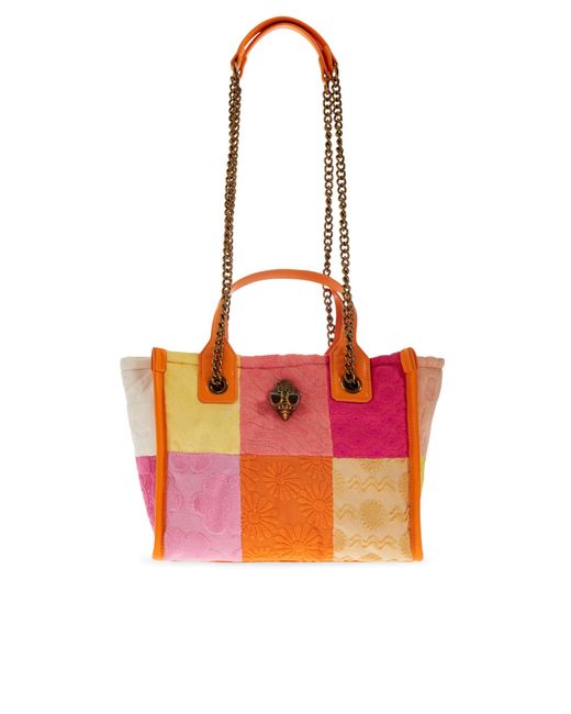 Kurt Geiger 'Hoxton Small' Shopper Bag in Orange | Lyst