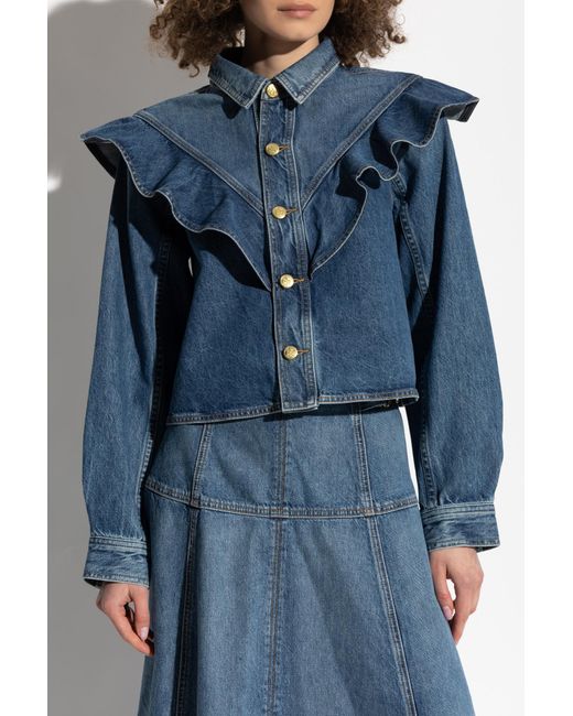 Ulla Johnson Denim Jacket The Mathilde in Blue | Lyst