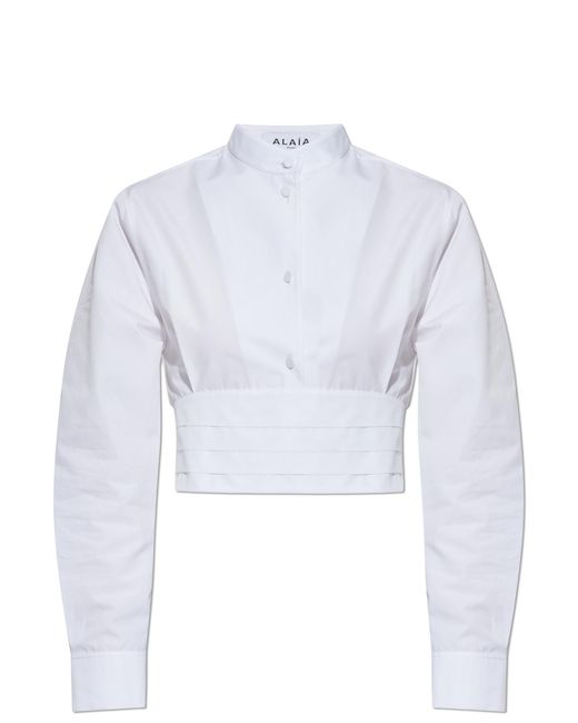 Alaïa Shirt With A Back Slit in White | Lyst UK