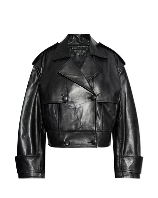 Stand Studio Leather Jacket Bloom in Black | Lyst
