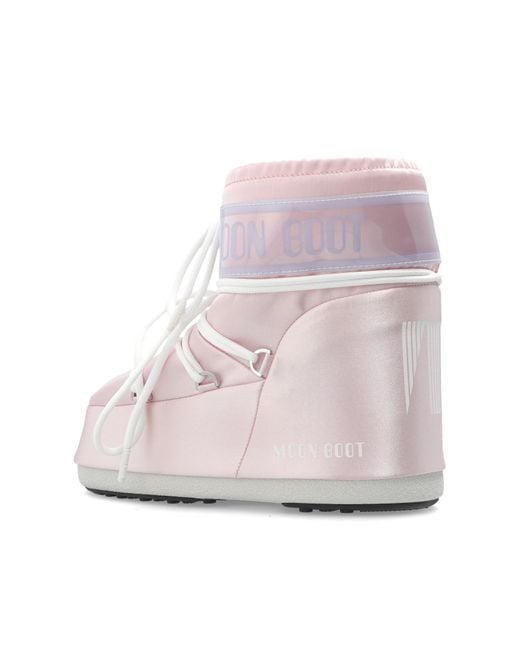 Moon Boot Snow Boots 'Icon Low Pearly' in Pink | Lyst UK