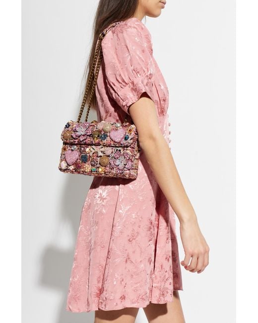 Kurt Geiger Shoulder Bag 'Medium Kensington Tuttifrutti' in Red | Lyst UK