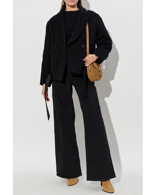 Isabel Marant Wool Jacket 'Warna' in Black | Lyst UK