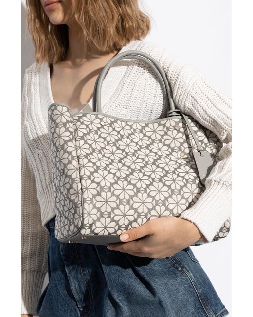 Kate Spade 'Flower' Tote Bag 'Shopper' Type in Gray | Lyst
