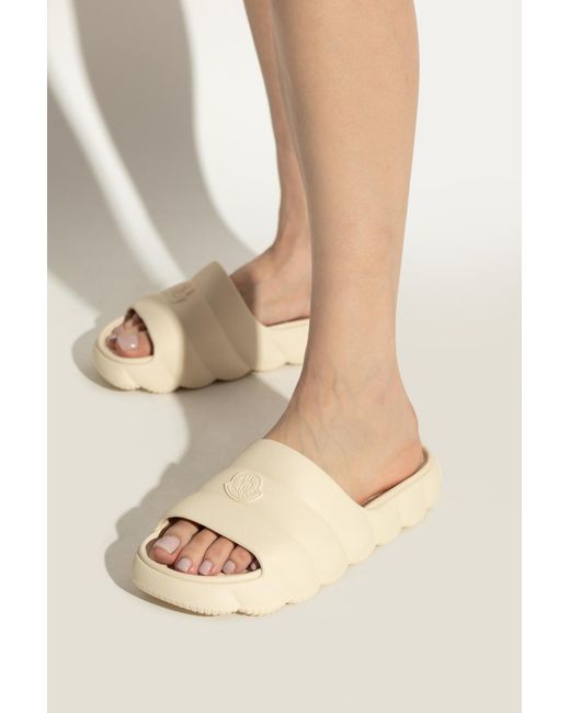 Moncler Slides Lilo' in Natural | Lyst