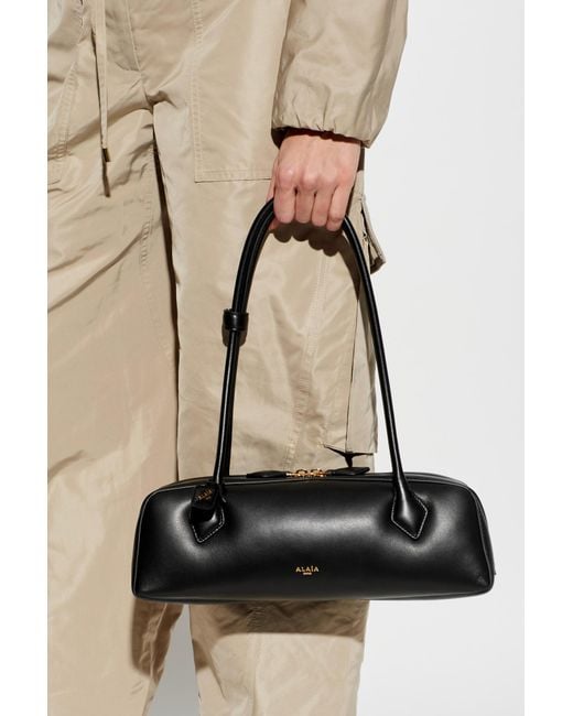 Alaïa Leather Shoulder Bag "le Teckel Medium", in Natural | Lyst UK