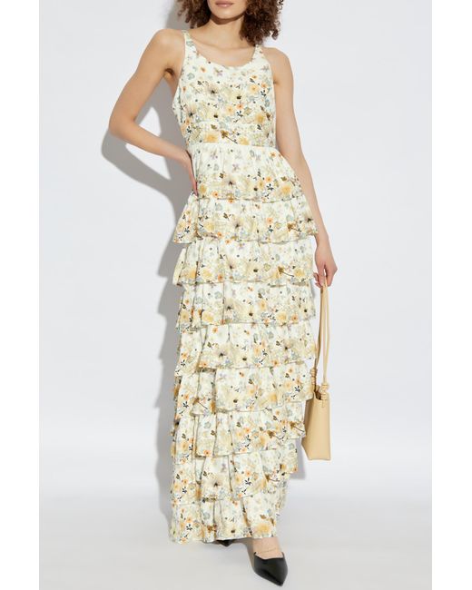 Munthe Floral Pattern Dress 'Fruma' in Metallic | Lyst