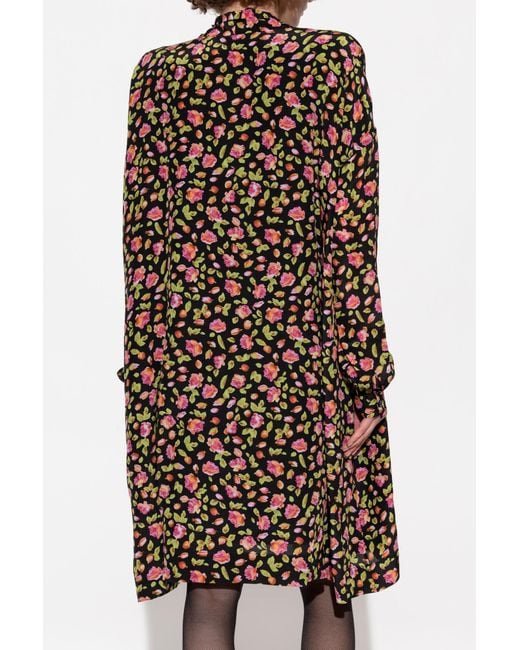 Balenciaga Dress With A Floral Pattern | Lyst