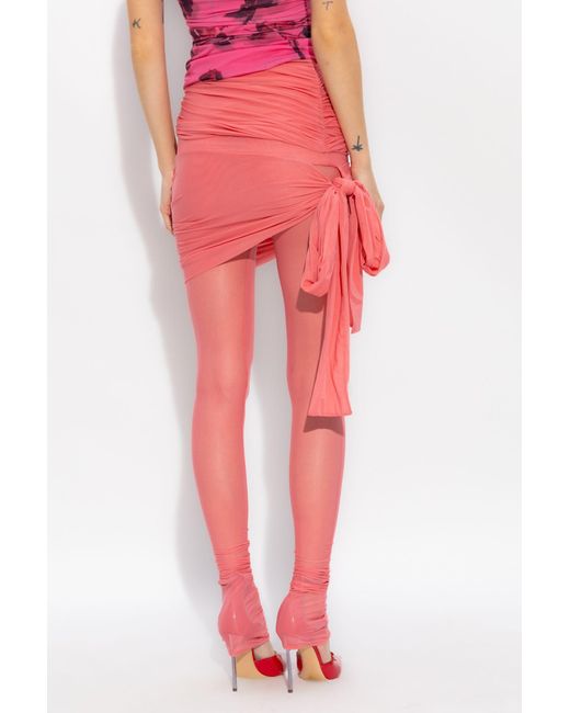 Blumarine Sheer Leggings In Red Lyst