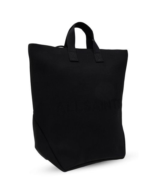 AllSaints Minimalist Rectangular Backpack in Black for Men | Lyst