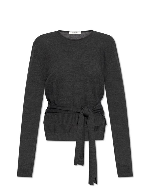 Lemaire Sweater With Ties in Black | Lyst
