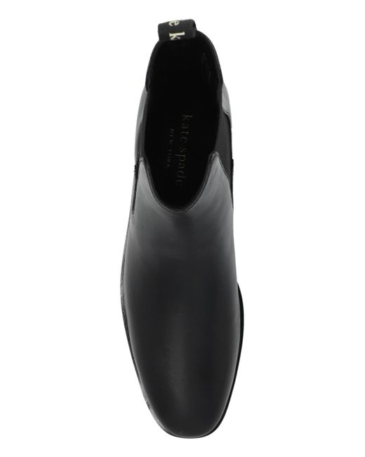Kate Spade Calf Leather Knox Chelsea Boots in Black | Lyst